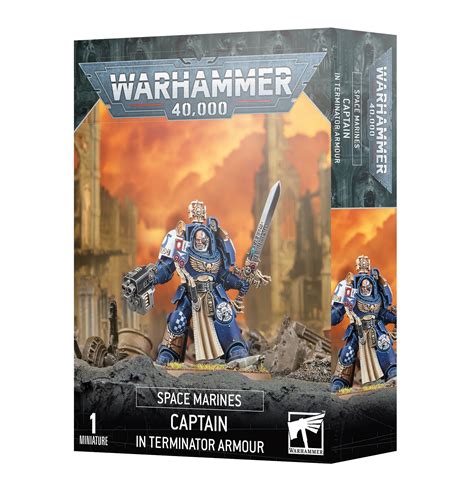 Free Shipping Warhammer 40k Space Marines Captain In Terminator Armour