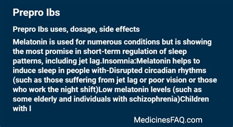 Prepro Ibs Uses Dosage Side Effects Food Interaction And Faq