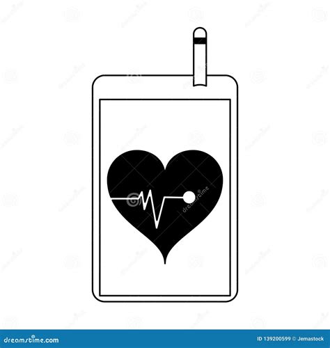 Glucometer Medical Healthcare Symbol Isolated In Black And White Vector