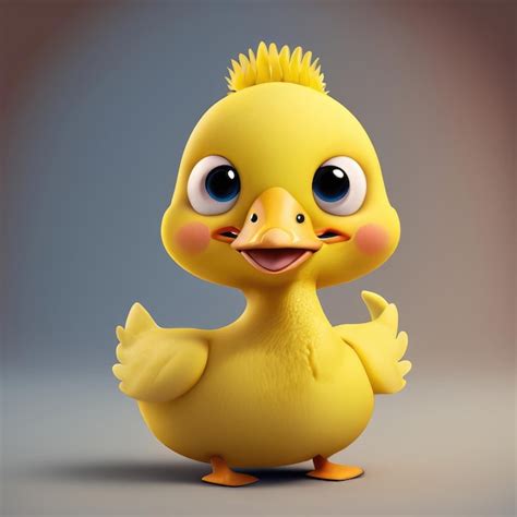Premium Ai Image Cute Goose 3d Character