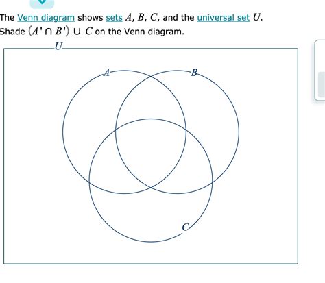 Solved The Venn Diagram Shows Sets A B C And The Chegg