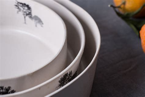 Black Large Round Ceramic Baking Dish Pottery Handmade High Etsy