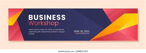 Business Workshop Banner Template Design Stock Vector Royalty Free 2288967593 Shutterstock