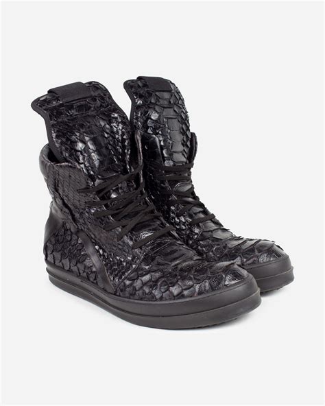Rick Owens Python Skin Geobasket Sneakers Fw14 Vorhe