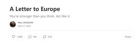 克鲁格曼 公开信”喊话欧洲：别哄特朗普了，你们无法做出实质性让步，像大国一样行事 知乎