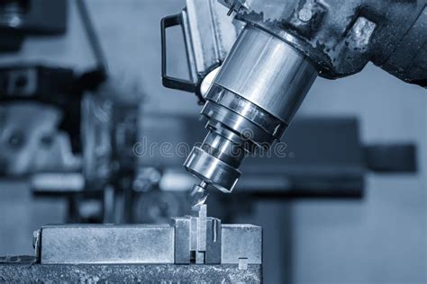 The Chamfer Milling Process On Nc Milling Machine With Chamfer Tools In