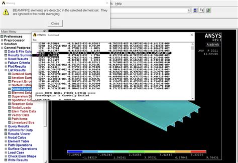 Why Are The Stress Results In Ansys Apdl Not Averaged And I Get Two Results For The Same Node