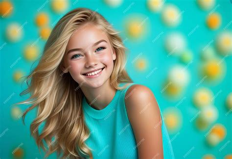 Premium Photo The Radiant Portrait Of Teenage Bliss