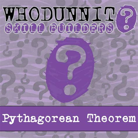 Pythagorean Theorem Activity Whodunnit Geometry Printable And Digital Game