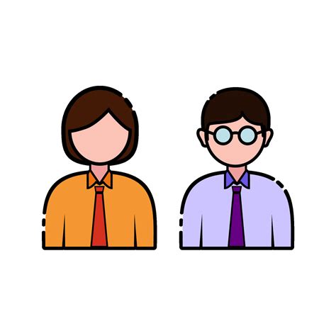 Employee Couple Flat Design 25678106 Vector Art At Vecteezy