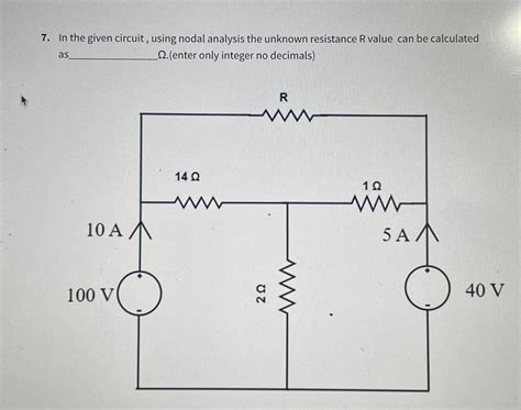 Solved In The Given Circuit Using Nodal Analysis The