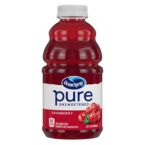 Ocean Spray Pure Unsweetened Cranberry 100 Cranberry Juice From