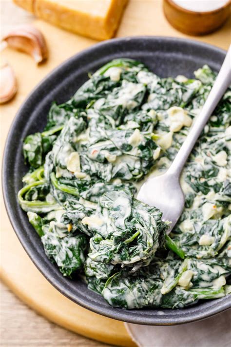 Creamed Spinach With Cream Cheese Easy Recipe Nurtured Homes