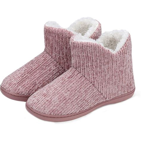 Pantuflas De Botín Cálidas Para Mujer Pantuflas De Casa Cómodas De