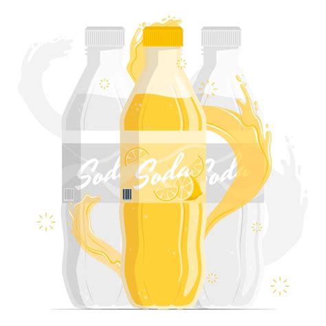 Free Vector Soft Drink Bottle Concept Illustration