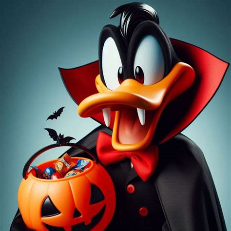 Daffy Duck Halloween Vampire 🦇 Digital Art Design Daffy Duck Android Wallpaper Art Looney