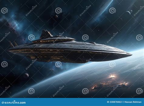 A Magnificent Starship Brig Stock Illustration Illustration Of