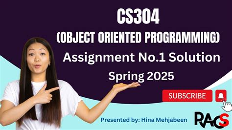 cs304 object oriented programming assignment no 1 solution spring