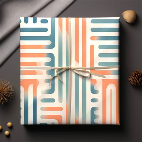 Retro Orange T Wrap Unique Wrapping Paper Premium Paper For