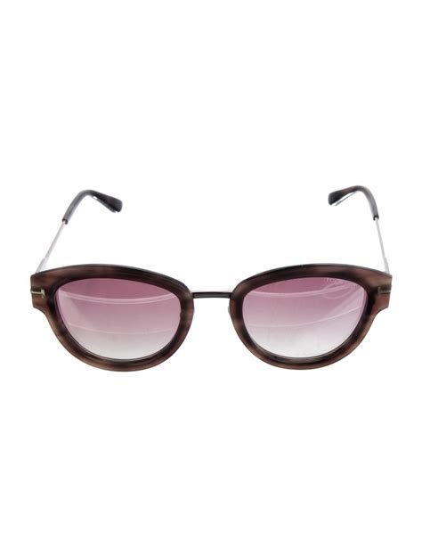Tom Ford Round Mirrored Sunglasses Grey Sunglasses Accessories