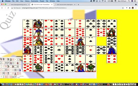 Just Javascript Card Game Functional Background Buttons Tutorial