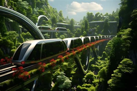 Premium Ai Image Sustainable Transportation Infrastructure