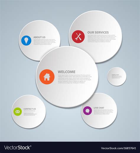 Abstract Web Page Template Made From Circles Vector Image