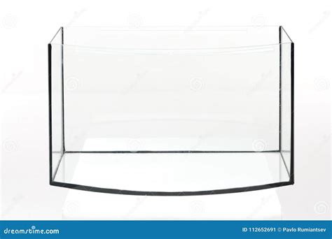 Aquarium Glass Rectangular On A White Background Stock Image Image