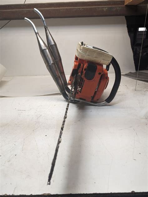 Vintage Piped Twin Saw Echo Cst 610evl 2 Cylinder Chainsaw W18” Bar