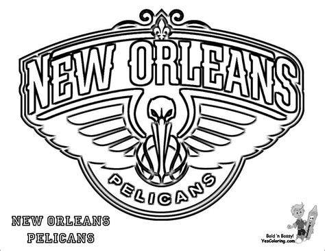 New Orleans Pelicans Coloring Pages Coloringbay