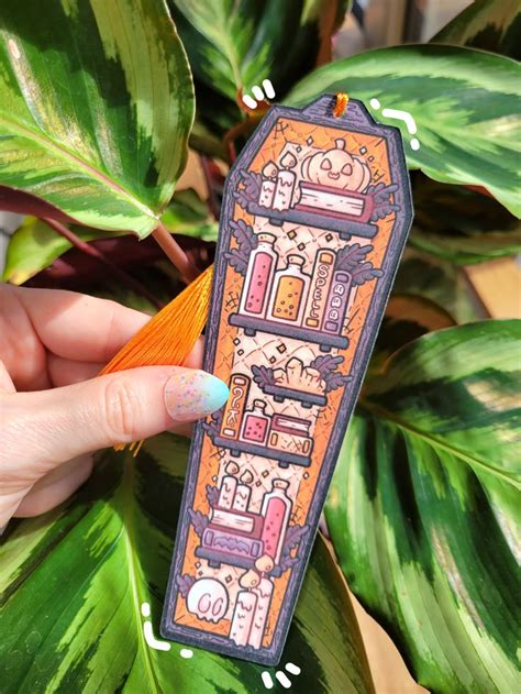 Spooky Cute Coffin Bookmark With Tassel Handmade Bookmarks Diy Book