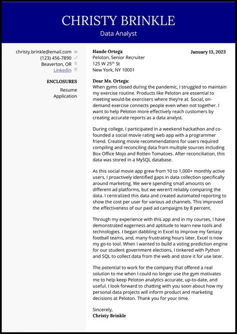 Motivation Letter For Data Analyst