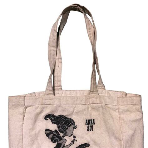 Anna Sui × Vintage Vtg Anna Sui Rockin Girl Tote Bag Gem