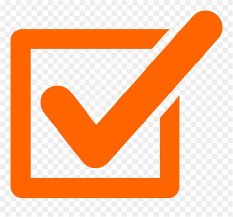 Orange Checkmark Clipart Check Mark Clip Art Tick Mark Png Orange