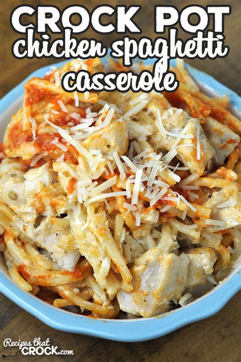 Crock Pot Chicken Spaghetti Casserole Recipes That Crock