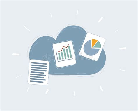 illustration of cloud based data sharing concept icon on dark
