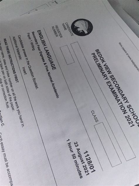 School Exam Papers All Subjects Hobbies And Toys Books And Magazines