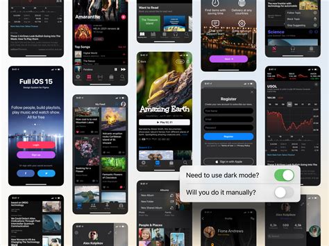 Full Ios Ui Kit Dark Mode By Kolpikov For Setproduct On Dribbble