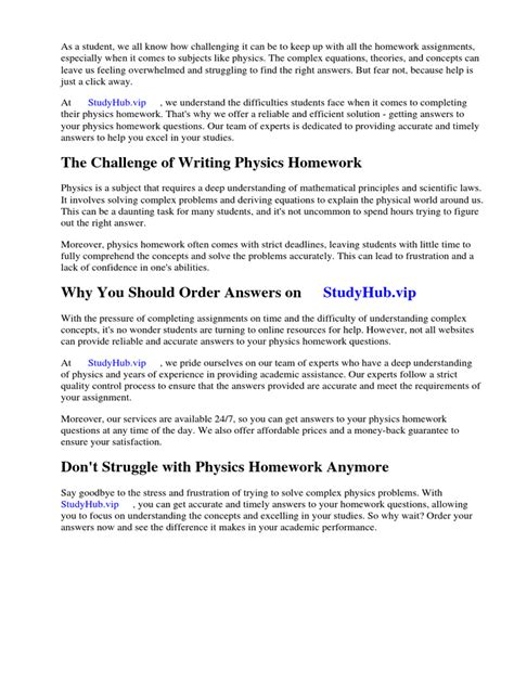 Answers To Physics Homework Questions Pdf Homework Physics Answers To Physics Homework Questions Pdf Homework Physics