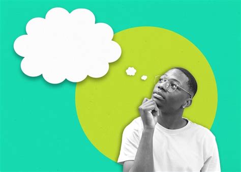 Premium Photo Collage With A Young Man Thinking Concept Thought