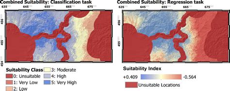 Combined Suitability Prediction Mapping For The Classification Left