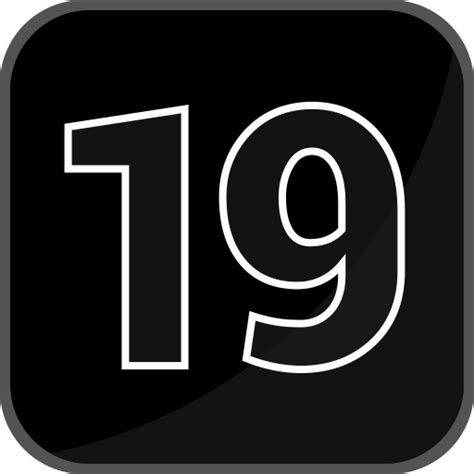 Number 19 Free Education Icons