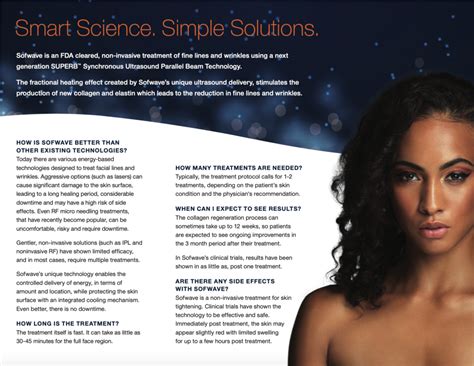 Sofwave™ Patient Brochure Anti Aging Clinic And Dispensary Incanti