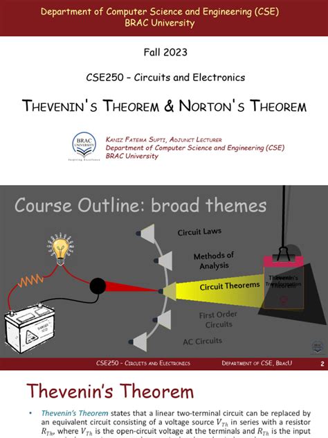Thevenins And Nortons Theorem Pdf Electronics Electronic Circuits
