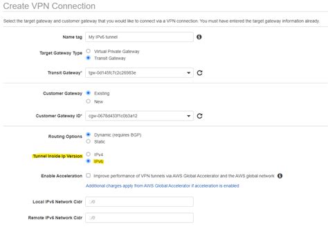 AWS Site To Site VPN IPSec With IPv Edge Cloud