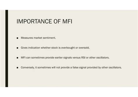 Mfi And Supertrend Indicators Ppt