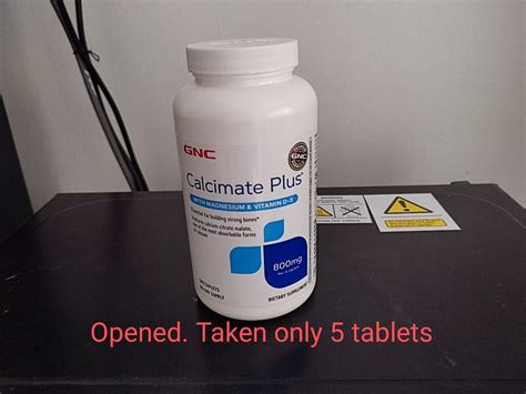Gnc Calcimate Plus With Magnesium 240 Calcium Capletsexpiry Feb