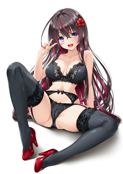 Kamiya Tomoe Original Red Footwear Commentary Request Commission