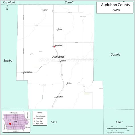 Audubon County Map Iowa Cities Location Roads Top Attractions And Facts