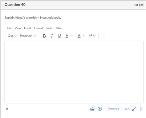 Solved Explain Negals Algorithm In Psuedocode